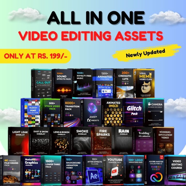 Video Editing Pack – Cinematic Templates, Overlays & Backgrounds